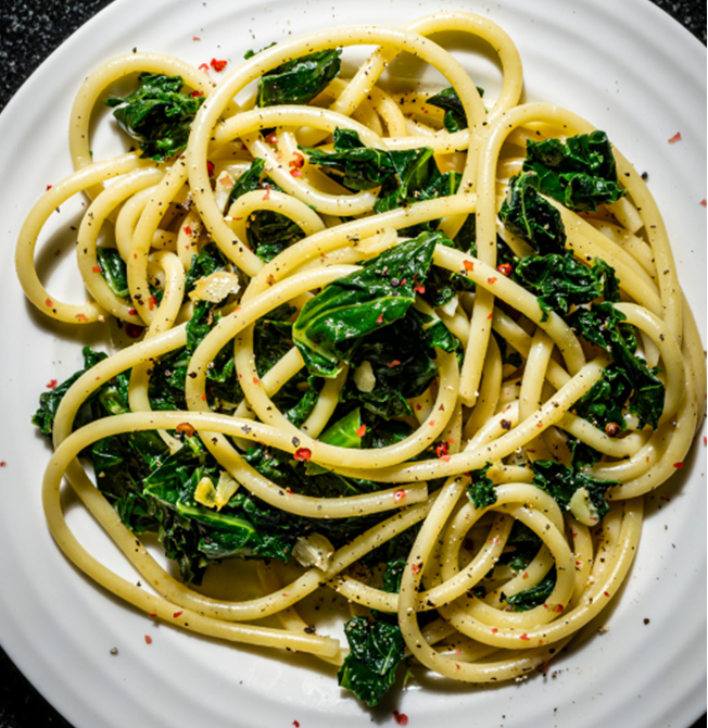 Durham County | Pasta With Collards And Lemon
